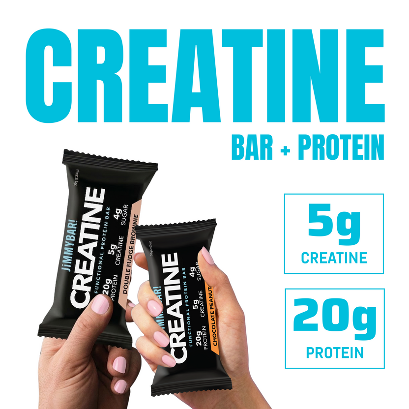 NEW JiMMYBAR! Creatine Protein Bar 20g Protein 5g Creatine 4g Sugar ...