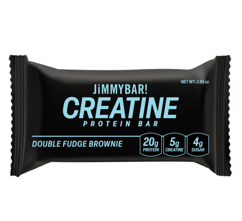 NEW JiMMYBAR! Creatine Protein Bar Double Fudge Brownie 20g Protein 5g ...